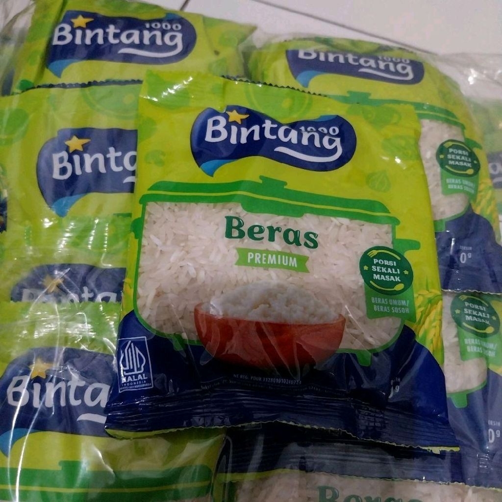 Jual Beras Premium Bintang Kemasan Mini 200 Gram (1 Pcs) | Shopee Indonesia