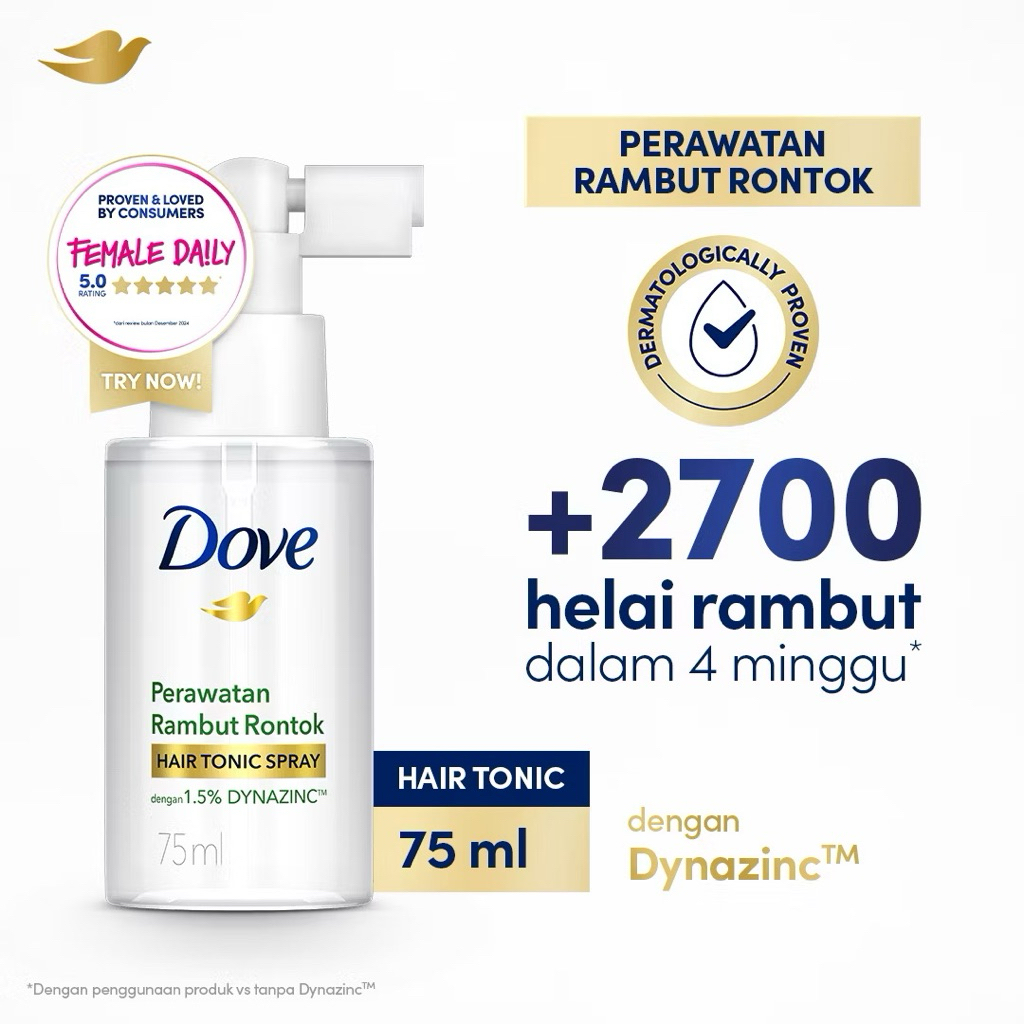 Jual DOVE HAIR TONIC SPRAY PERAWATAN RAMBUT RONTOK | Shopee Indonesia