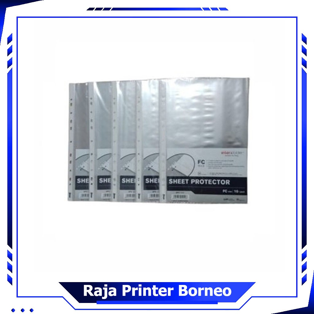 Jual Sheet Protector INTER X F4 Polypropylene 10 Sheet Protectors ...
