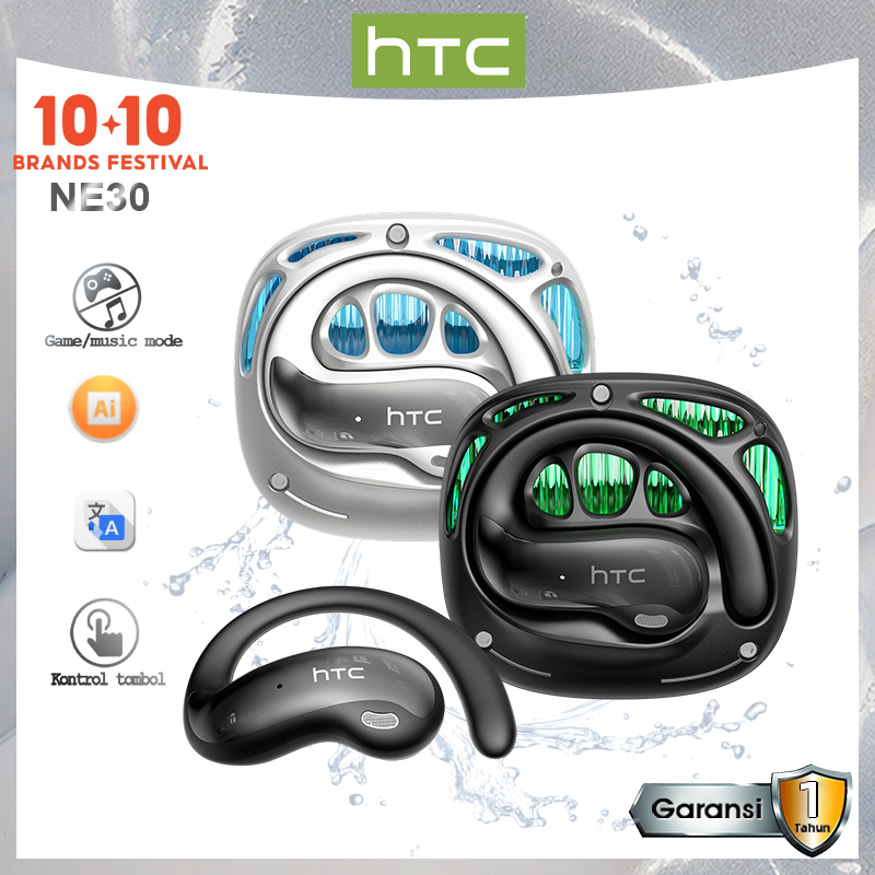 Jual 100% ORI HTC NE30 Open Ear OWS Headset Bluetooth 6.0 Nirkabel Bone ...