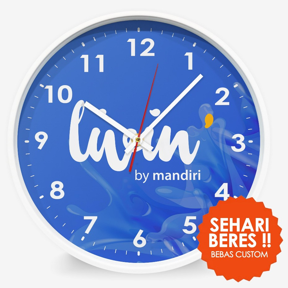 Jual IMPRESI - Jam Dinding Custom Logo Branding Perusahaan Media ...