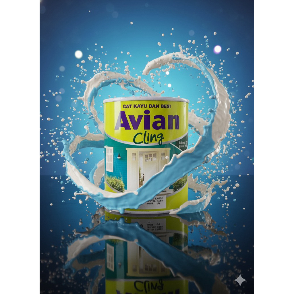 Jual AVIAN Synthetic 0.9 Liter Cat Minyak Kayu & Besi Mengkilap 1 KG ...