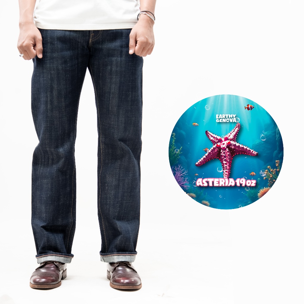 Jual EARTHY GENOVA - Denim Selvedge ASTERIA 19 Oz Sanforized Celana Raw ...