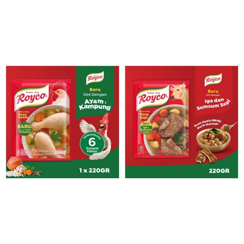 Jual Royco Kaldu Ayam / Sapi 220gr Chicken / Beef Seasoning Powder 220 ...