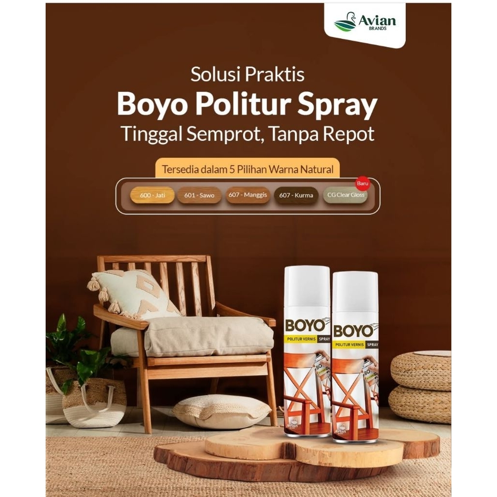 Jual Boyo politur vernis spray 400cc,plitur spray Boyo,plitur semprot ...