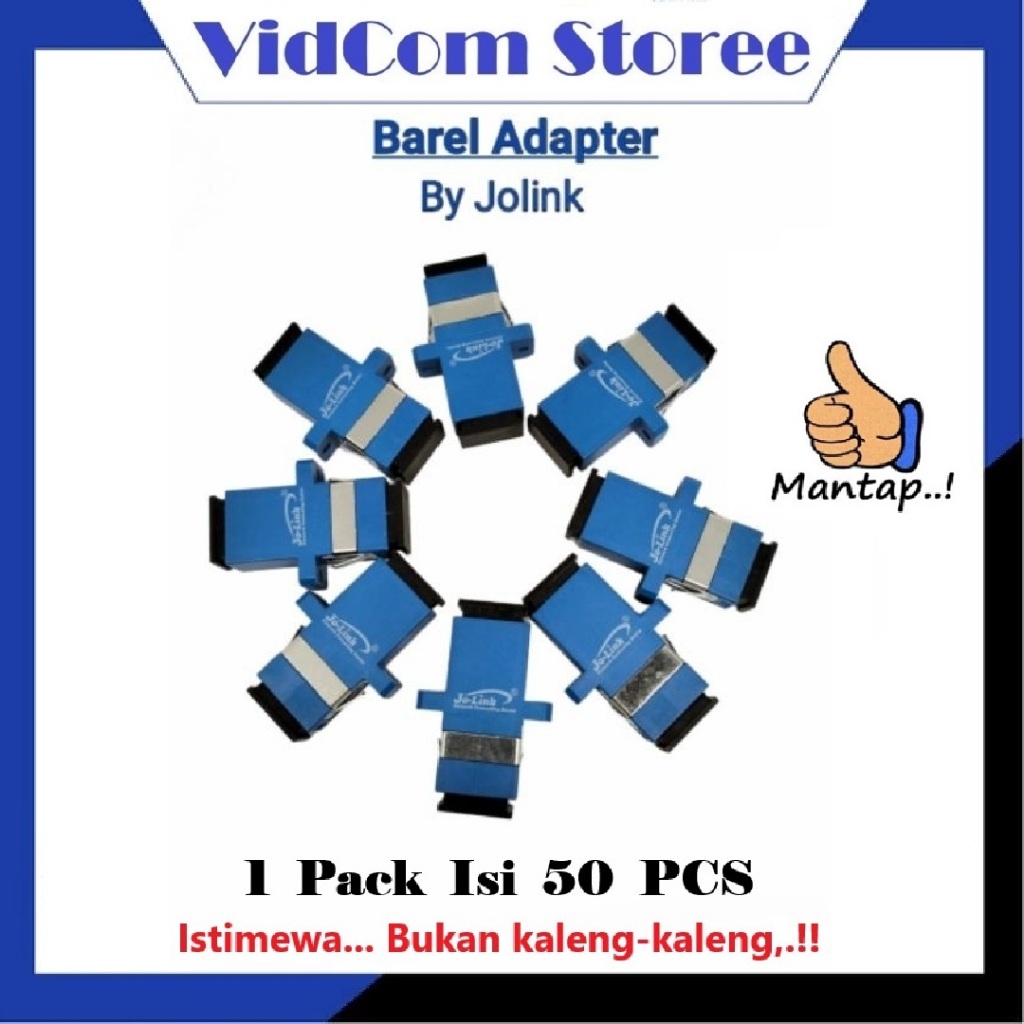 Jual Adapter / Barrel Fiber Optic SC-UPC JOLINK Isi 50 Pcs | Shopee ...