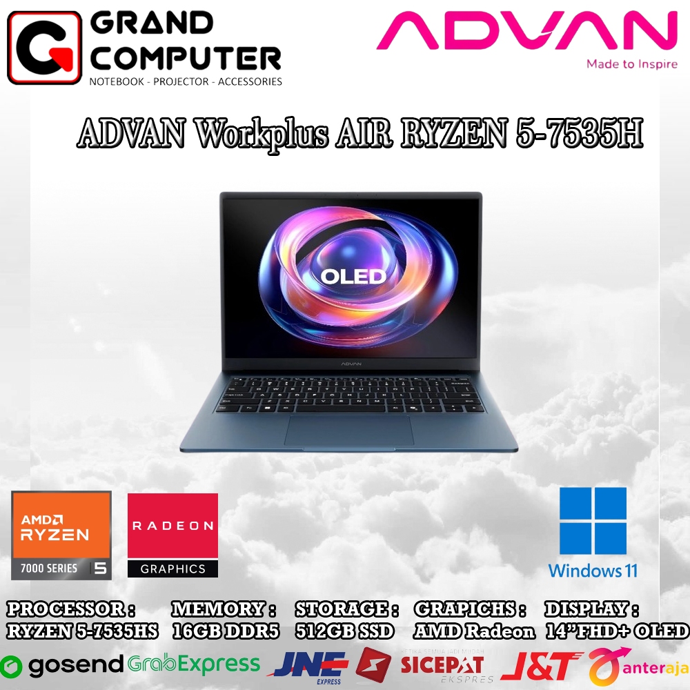 Jual [EXCLUSIVE LAUNCH] ADVAN Laptop Workplus AIR | AMD Ryzen 5 7535HS ...