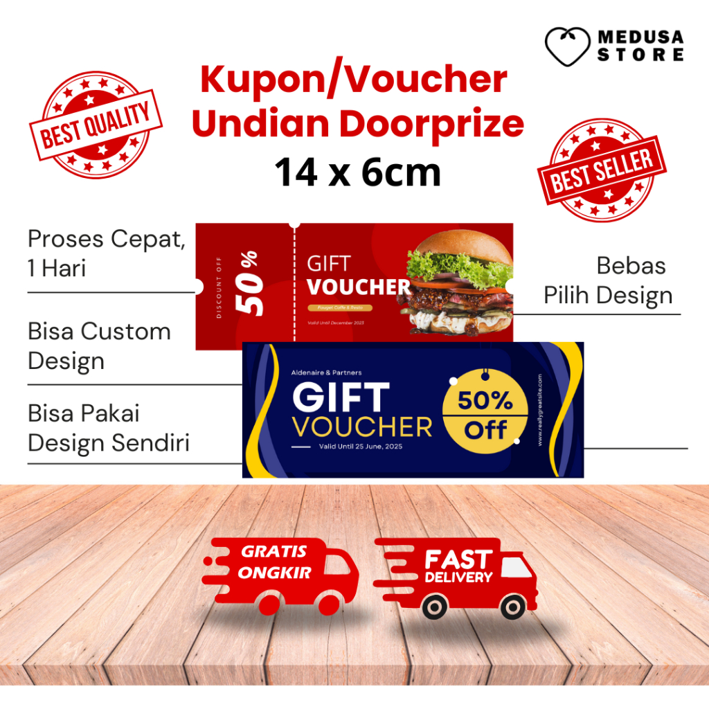Jual Kupon Gift Voucher Doorprize Undian Berhadiah anniversary dan ...
