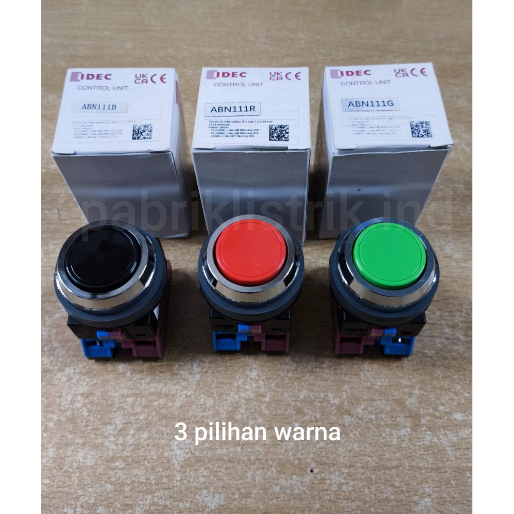 Jual Pushbutton ABN111 ABN111G ABN111R 30mm idec original | Shopee ...
