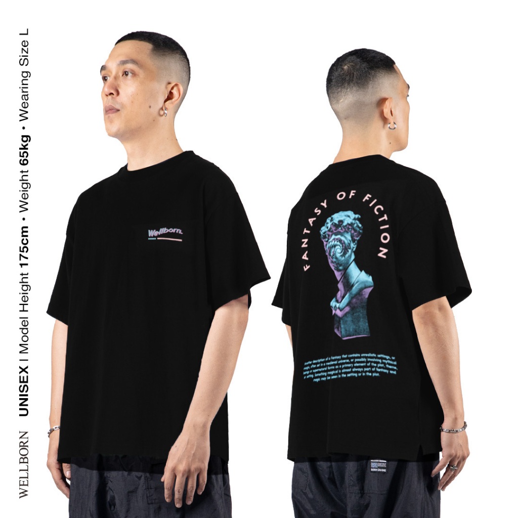 Jual Wellborn Fantasy Oversized Black T-Shirt | Shopee Indonesia