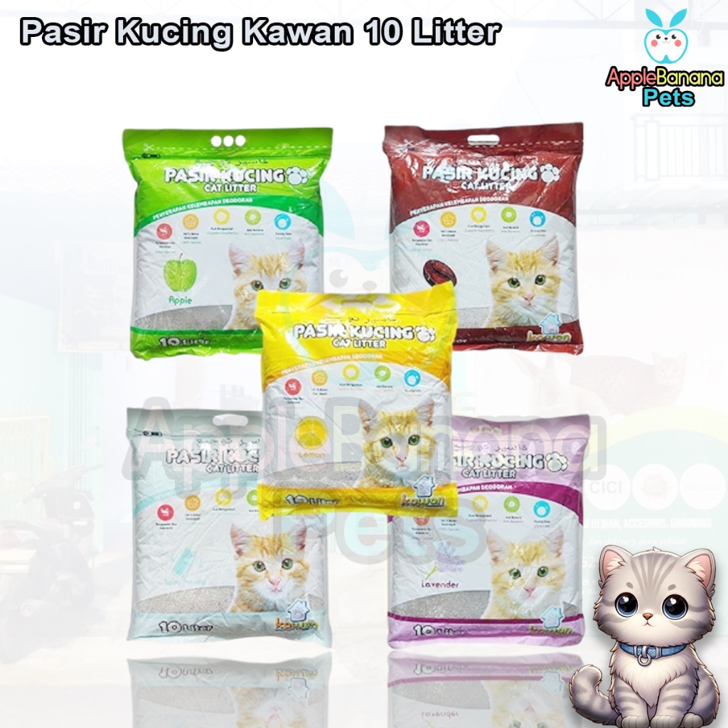 Jual Pasir Kucing Kawan Gumpal wangi 10 liter | Pasir Kawan Gumpal ...