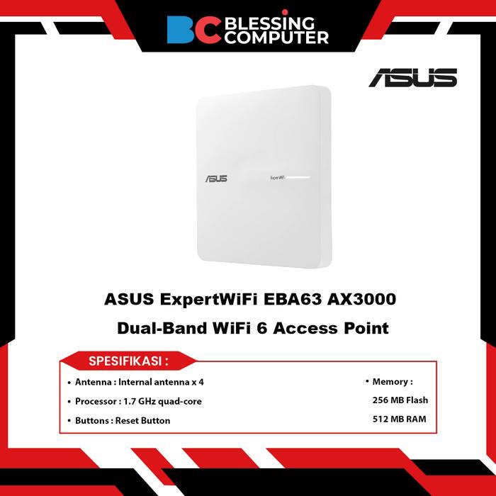 Jual ASUS ExpertWiFi EBA63 AX3000 Dual Band WiFi 6 Access Point ...