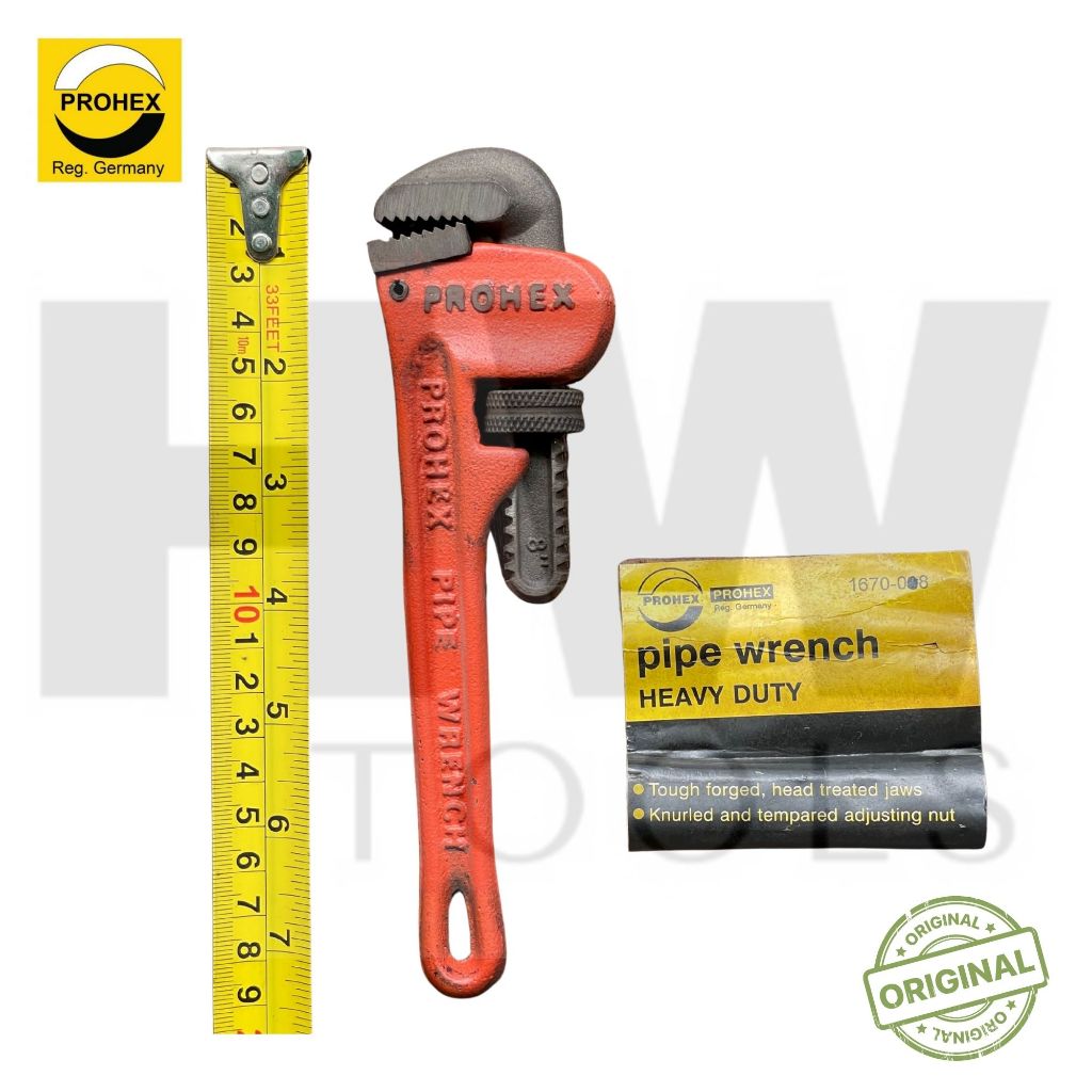 Jual Prohex Pipe Wrench 8 Inch Heavy Duty Original Kunci Pipa Monyet ...