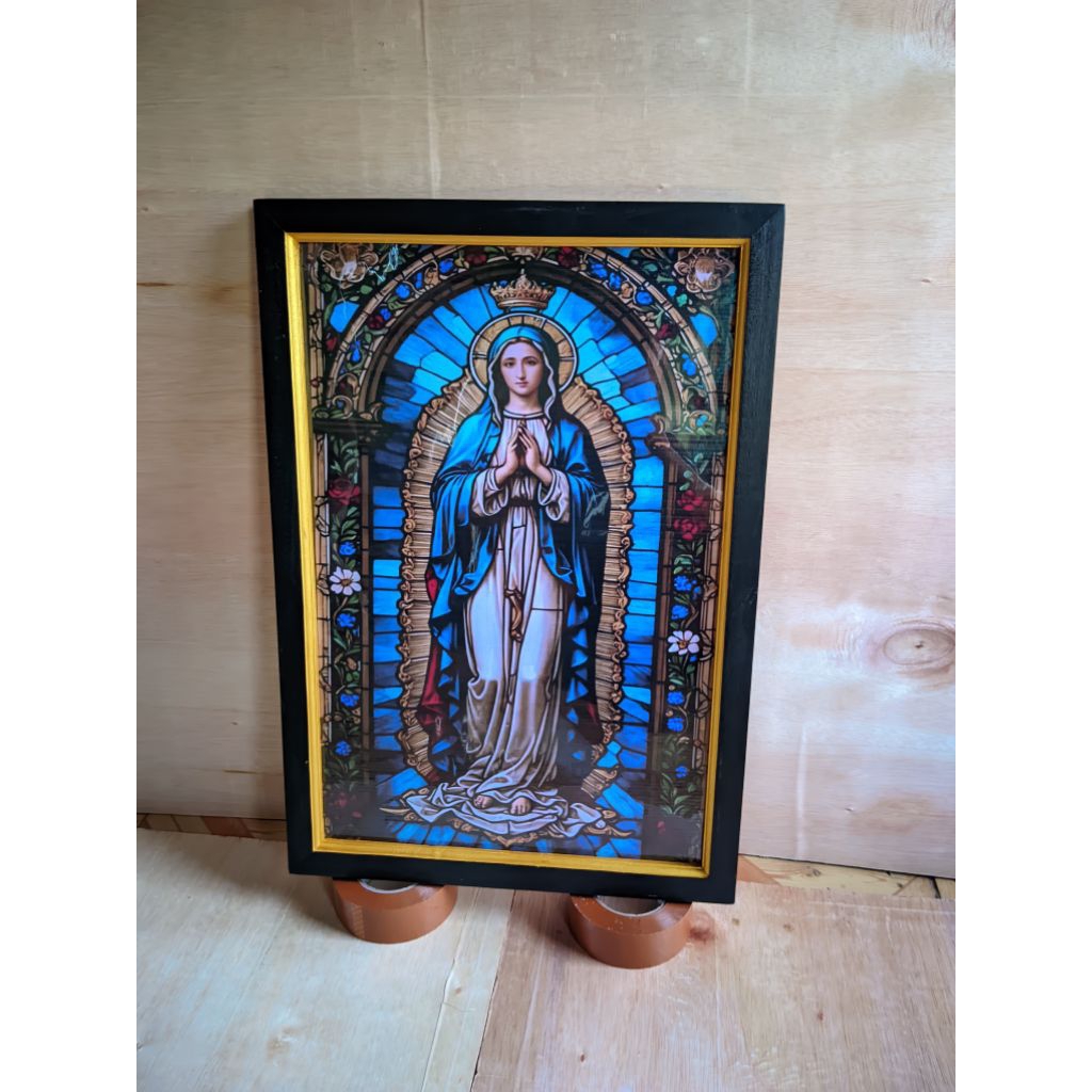Jual Hiasan dinding lukisan cetak Bunda Maria plus Bingkai ukuran 65cm× ...