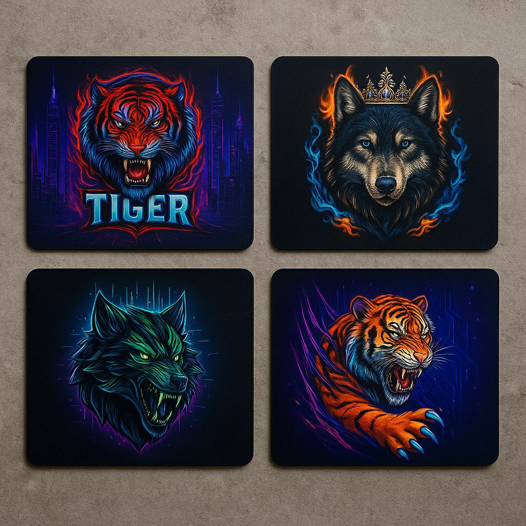 Jual Mousepad Gaming Neon Animal 3D Desain – Alas Mouse Premium 22x18 ...