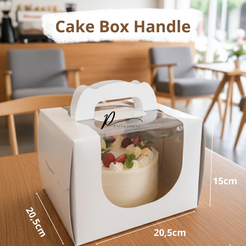 Jual BOX TART HANDLE / GABLE BOX / BOX TART TENTENG/ CAKE BOX HANDLE ...
