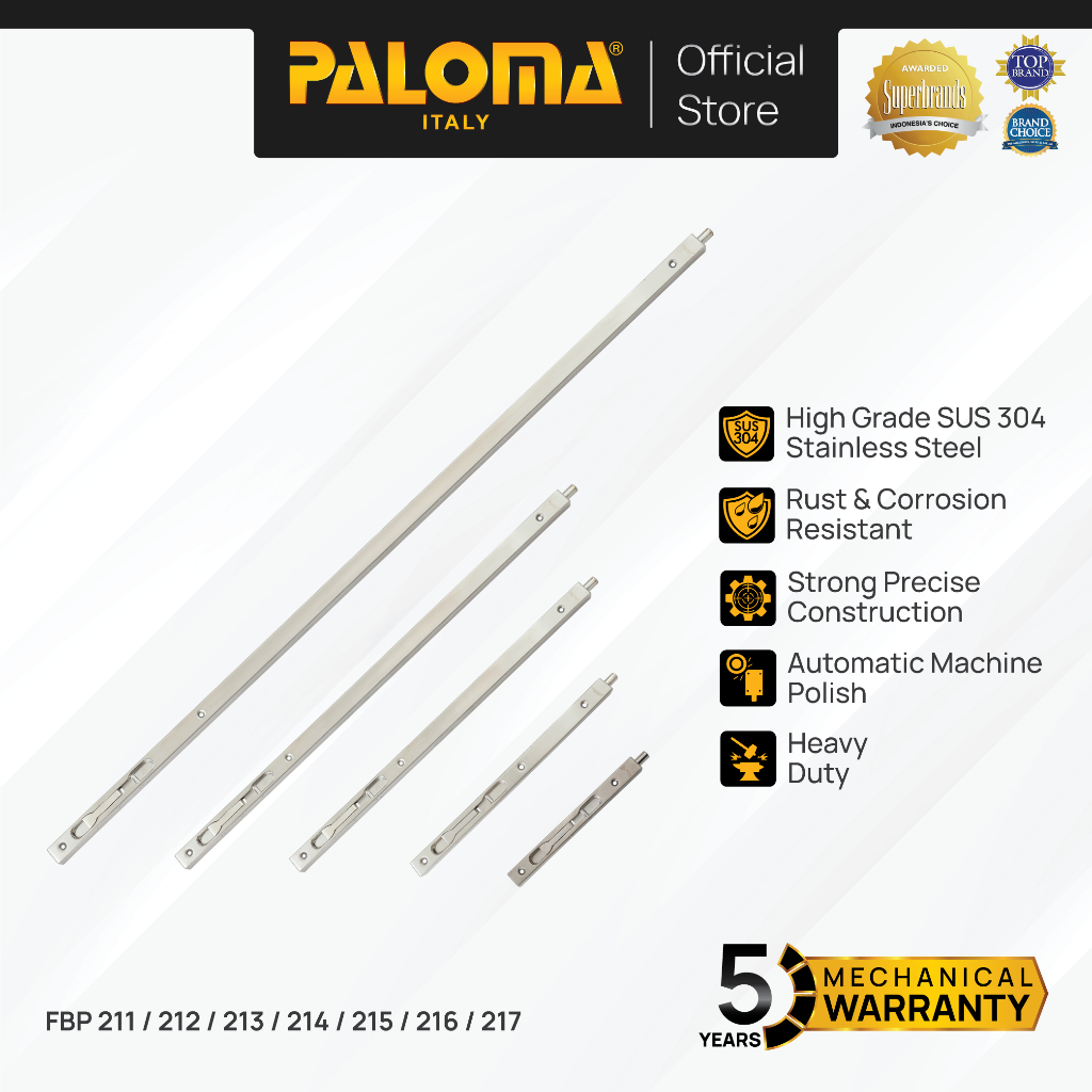 Jual PALOMA Flush Bolt Grendel Gerendel Tanam Slot Pintu Door Jendela ...