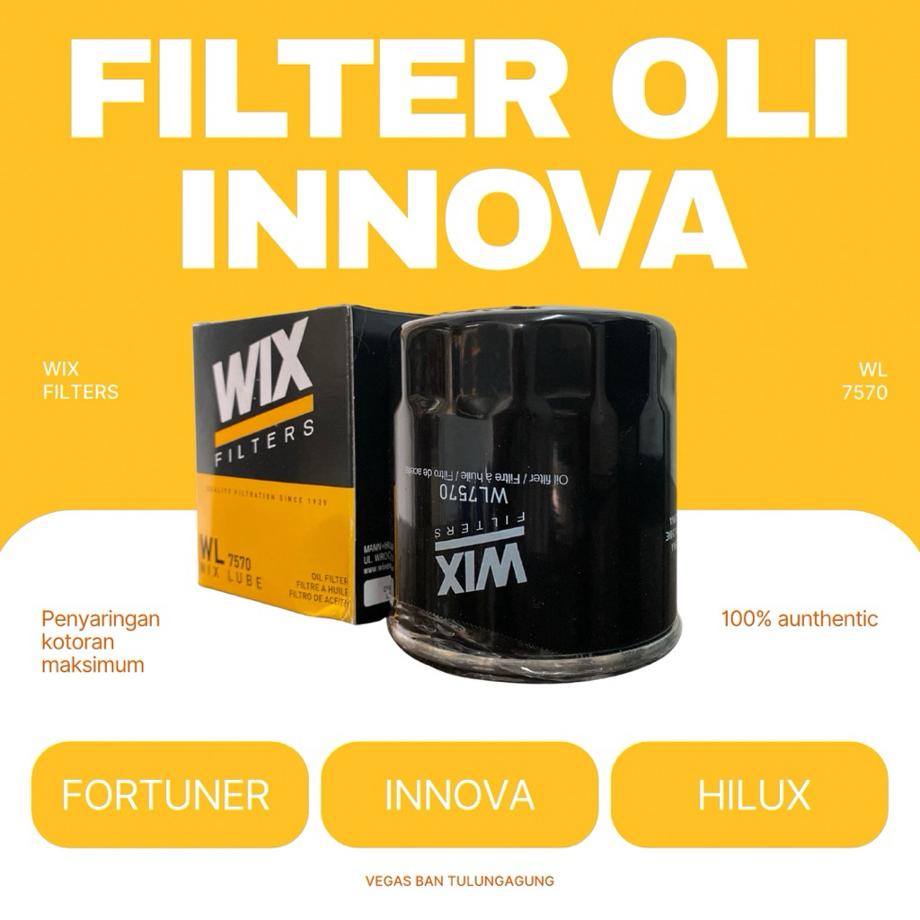 Jual Filter Oli Innova Fortuner WIX WL7570 | Shopee Indonesia