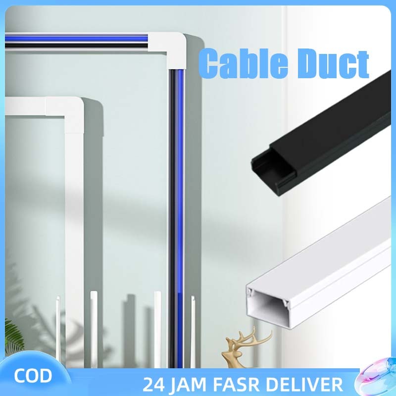 Jual 100cm PVC Cable Duct Trunking Pipa Pelindung Kabel Penutup Kabel ...