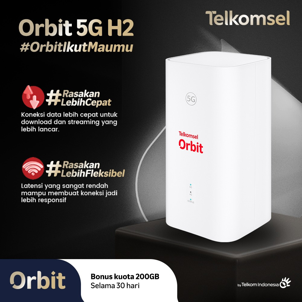 Jual TELKOMSEL ORBIT 5G H2 MODEM WIFI 5G HIGH SPEED FREE TELKOMSEL ...