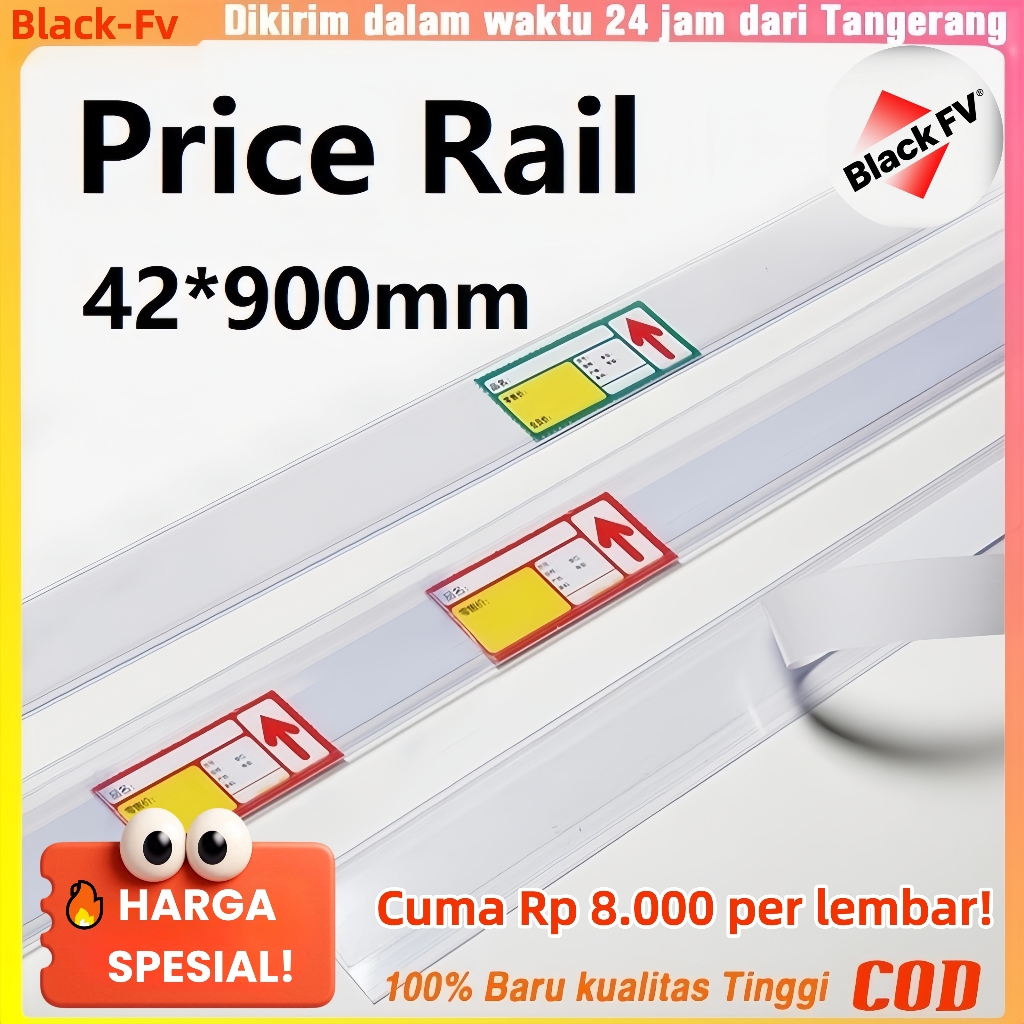Jual 10 PCS 900×42 mm Label Rak Klip Label Harga /Pemegang Label Harga ...