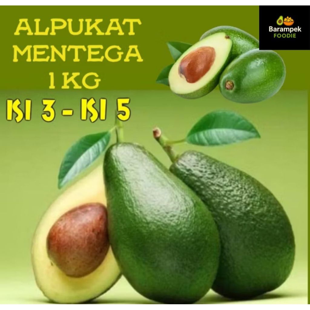 Jual Alpukat Mentega Super 1Kg Isi 3–5 | Daging Tebal Lembut, Matang ...