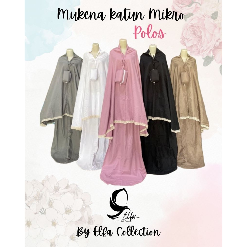 Jual Mukena katun Mikro polos,Bagan Ke Atun, nyaman dipakai saat ibadah ...
