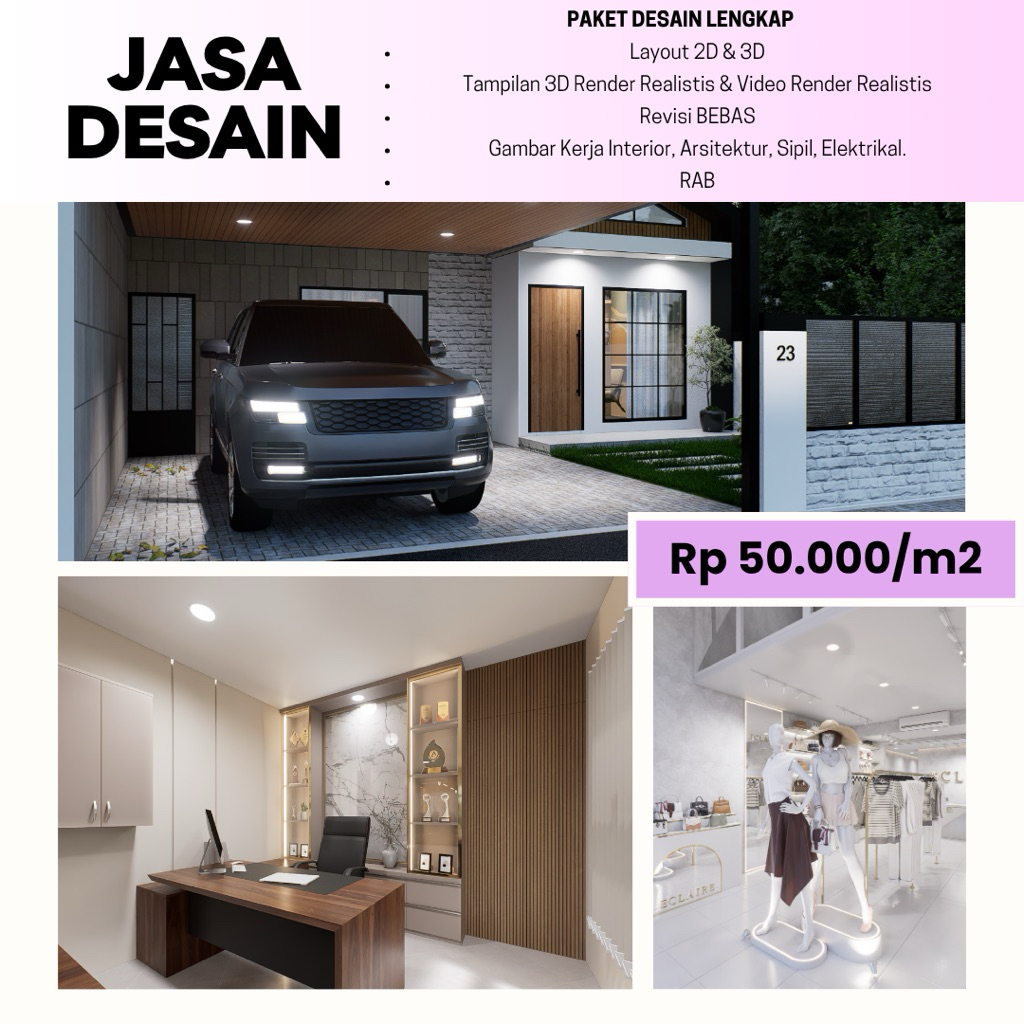 Jual JASA DESAIN LENGKAP 3D Render Realistis | Shopee Indonesia
