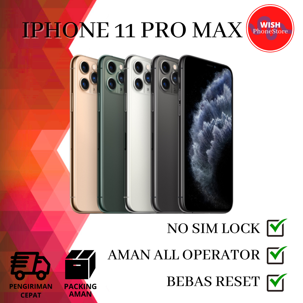 Jual IP 11 PRO MAX 64GB 256GB SECOND BEKAS KONDISI MULUS FULLSET NO ...