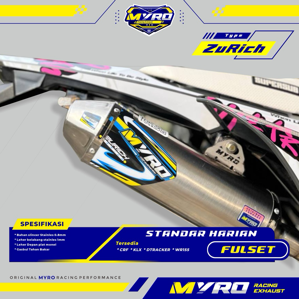 Jual Myro Exhaust Knalpot Crf Klx Dtracker Wr155 Original Myro Exhaust ...