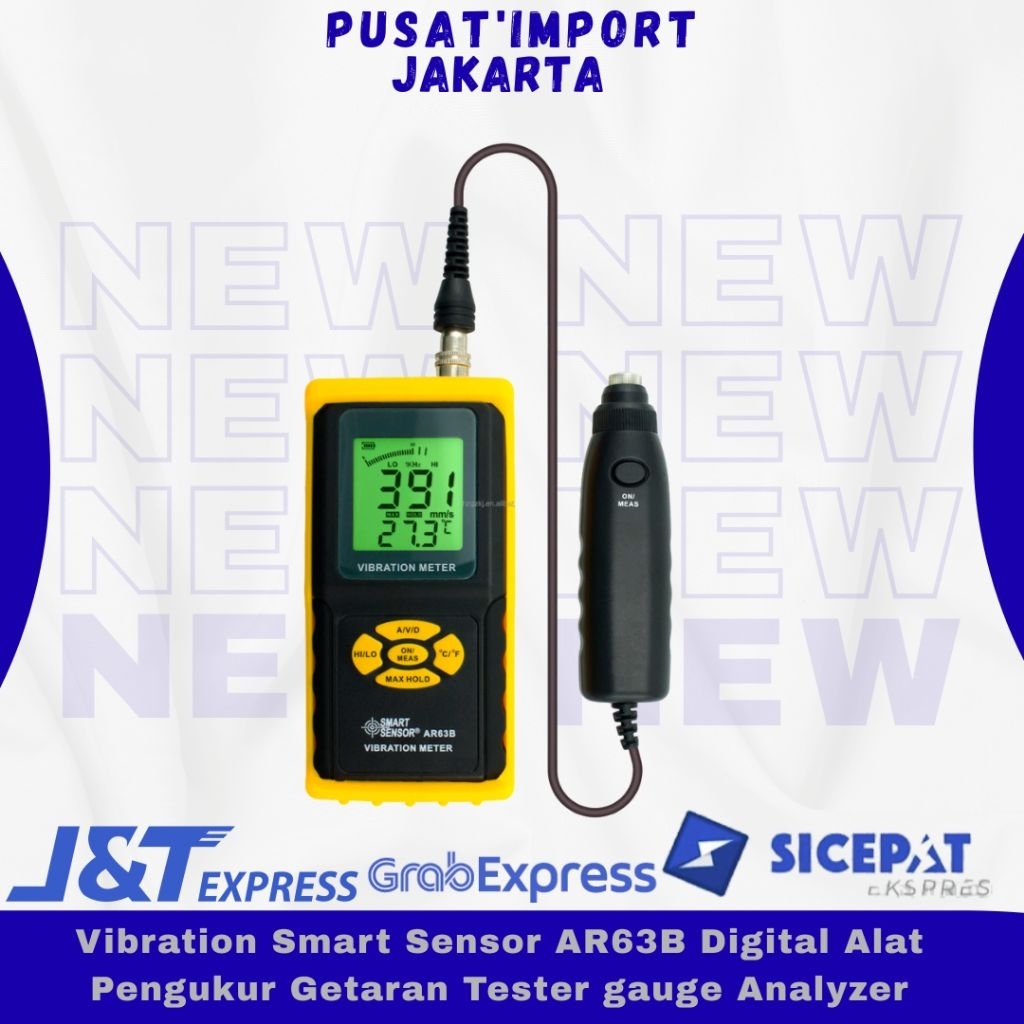 Jual Vibration Smart Sensor AR63B Digital Alat Pengukur Getaran Tester ...