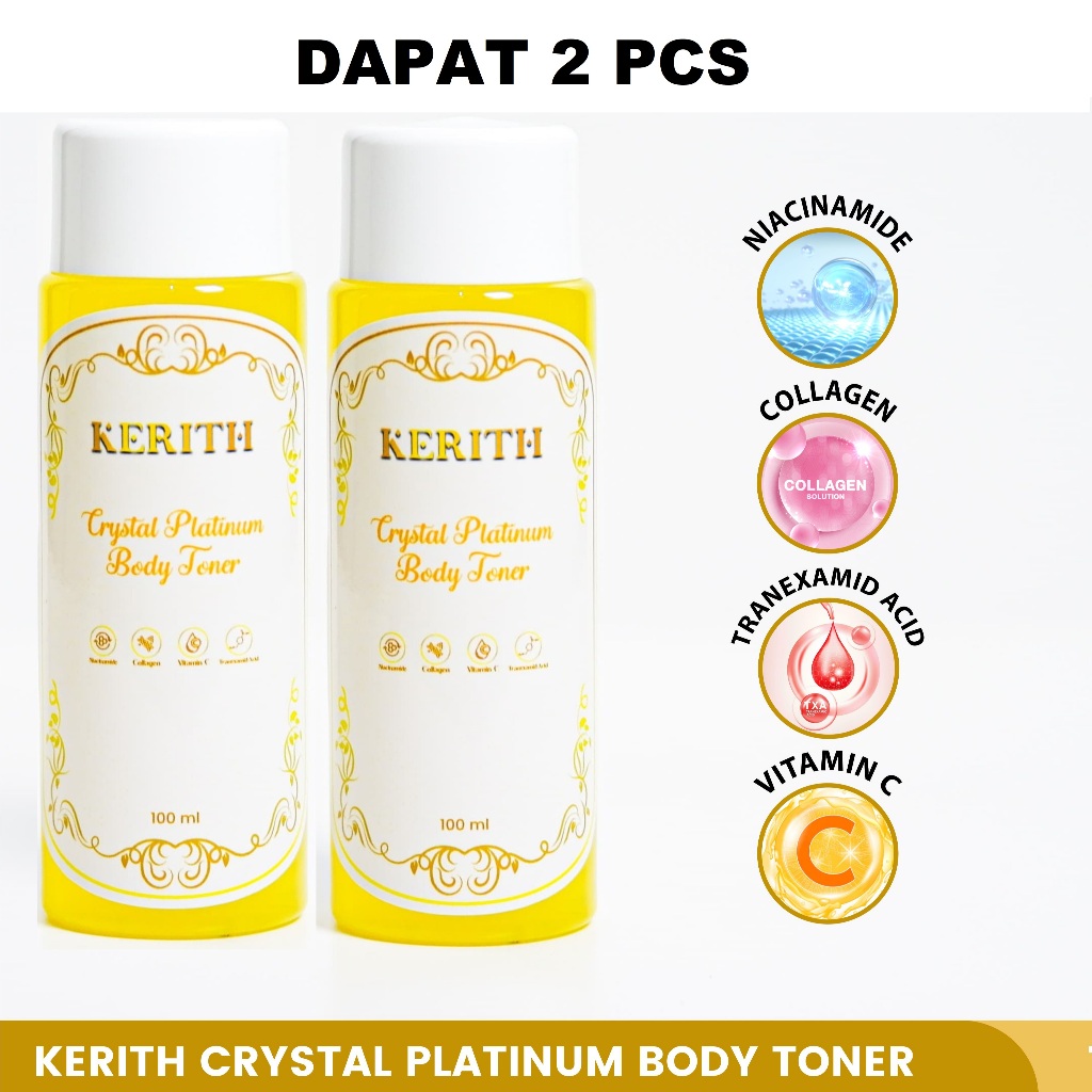 Jual DAPAT 2 PCS Crystal Platinum Body Toner by KERITH | Shopee Indonesia