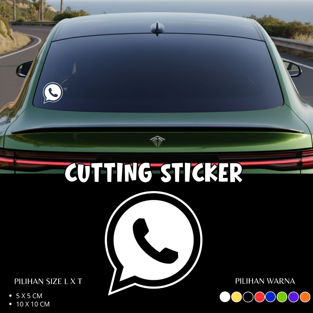 Jual Cutting Sticker Logo WhatsApp Reflektif Premium | Shopee Indonesia