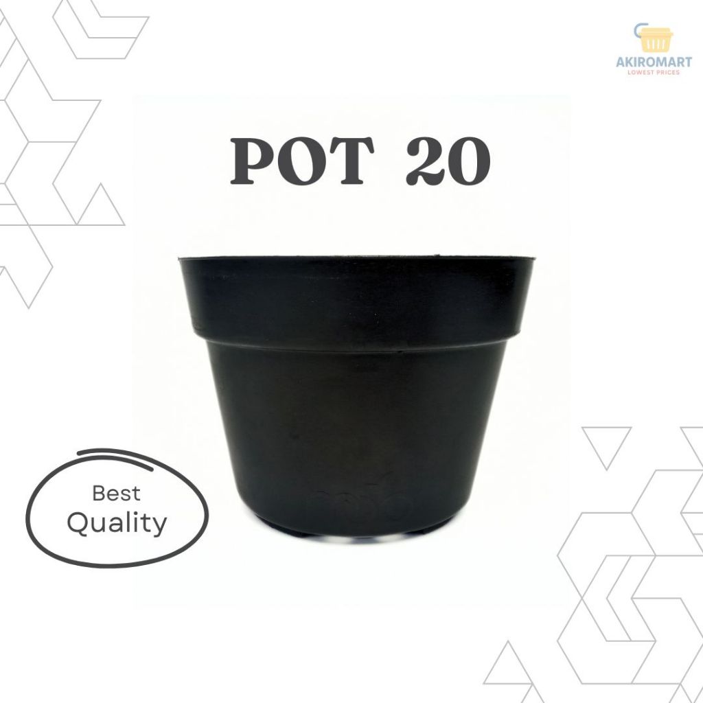 Jual Pot Bunga Murah/ Pot Tanaman / Pot Plastik hitam uk 20 Bahan Bagus ...