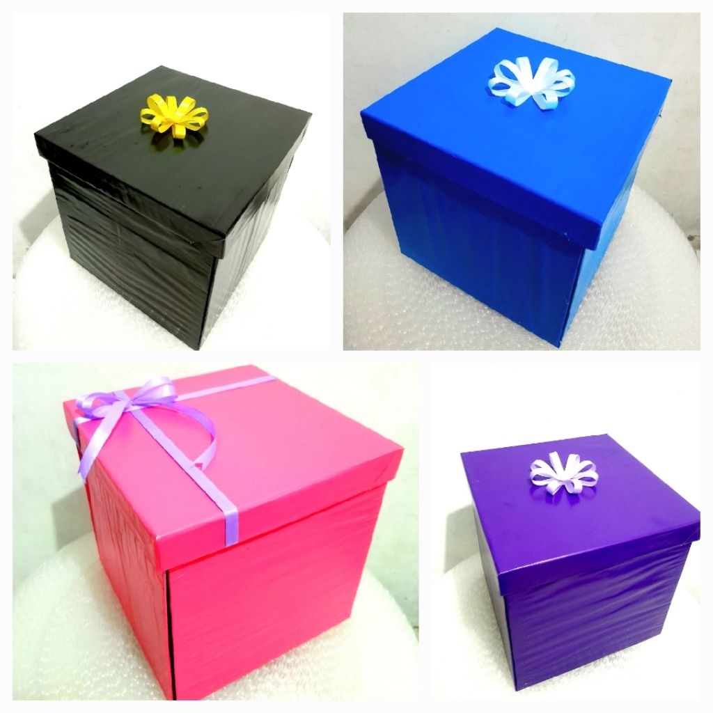Jual Box Surprise Tarik uang//Box Ulang Tahun//Motif Warna Polos(Tanpa ...