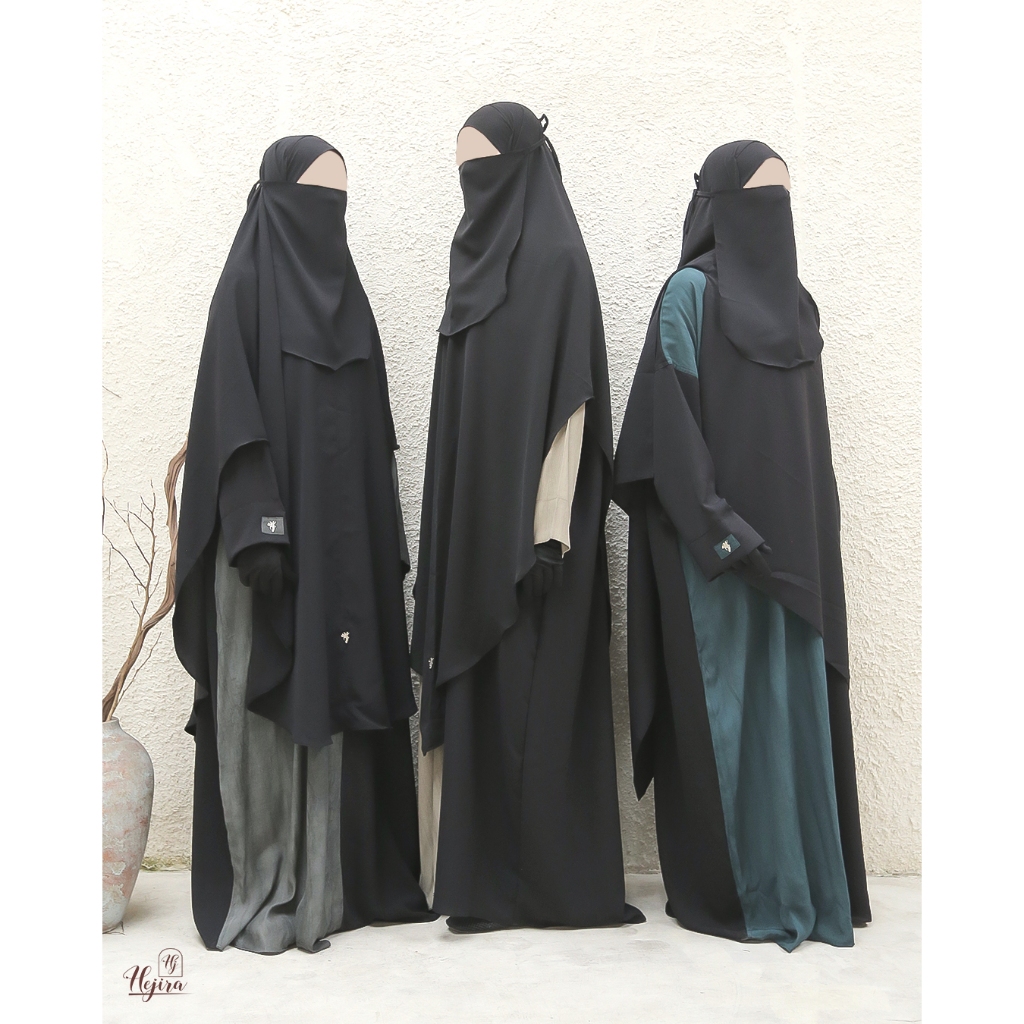 Jual Hejira Natural Fabric Waterdye Abaya 2Tone | Shopee Indonesia