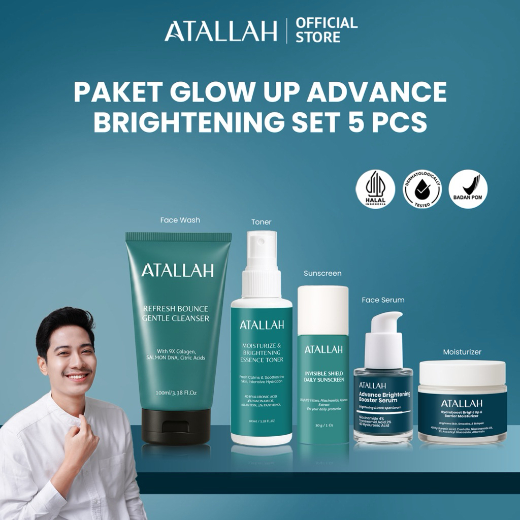 Jual ATALLAH Glow Up Advance Brightening set 5pcs Paket Lengkap ...