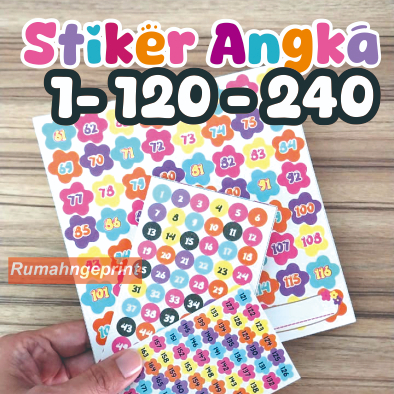 Jual Stiker Angka 1 - 240 Bunga, Boba | Shopee Indonesia