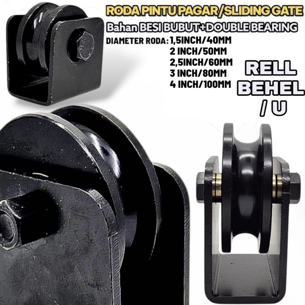 Jual RODA PINTU PAGAR/GERBANG/SLIDING GATE - RODA BESI BUBUT-RELL BEHEL ...