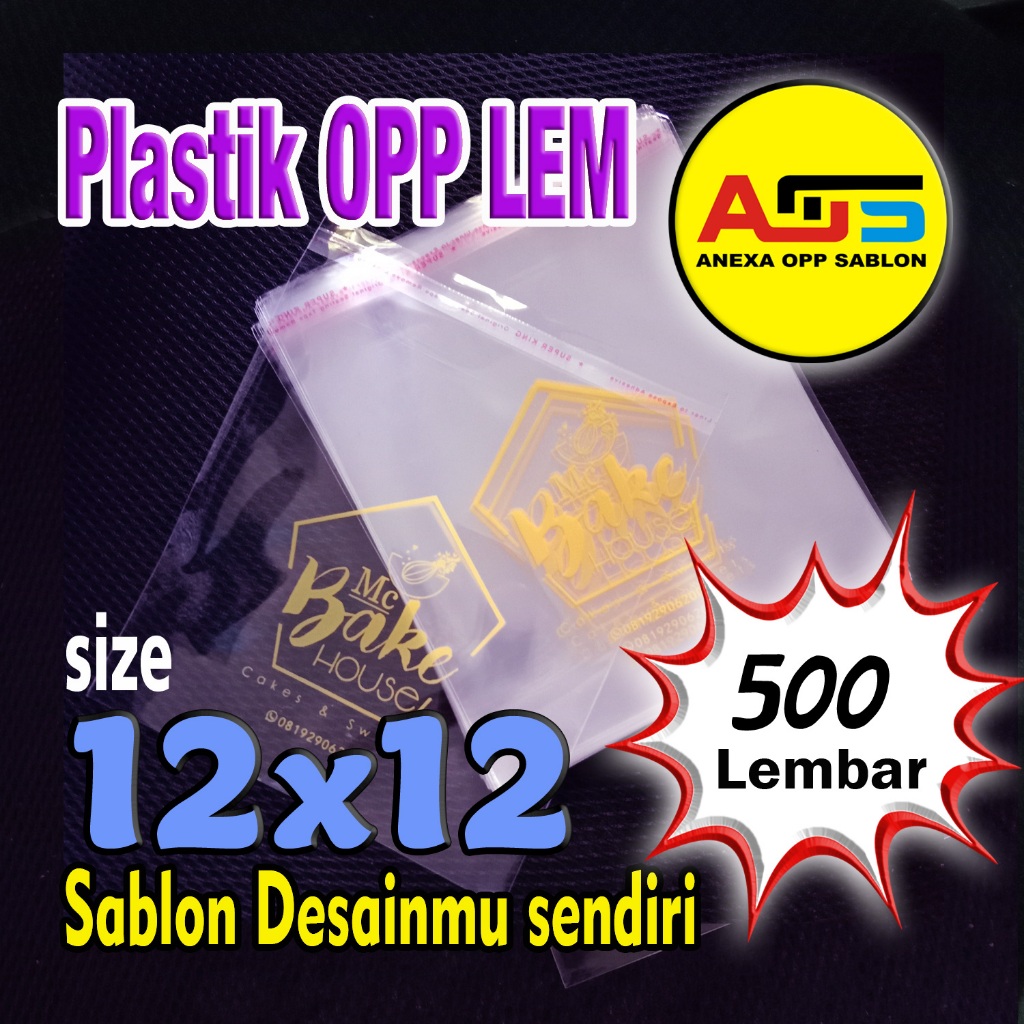 Jual Plastik OPP 12x12 Tebal, kemasan Roti/Bakery Sablon Custom ...