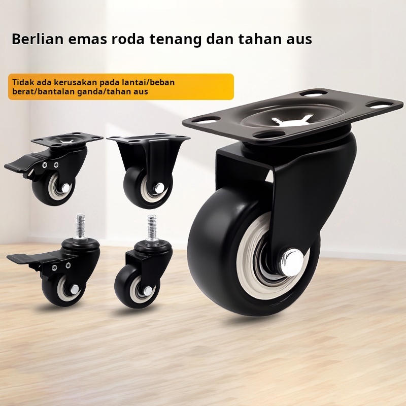 Jual 4pcs Roda universal tugas berat kastor roda kemudi senyap roda ...