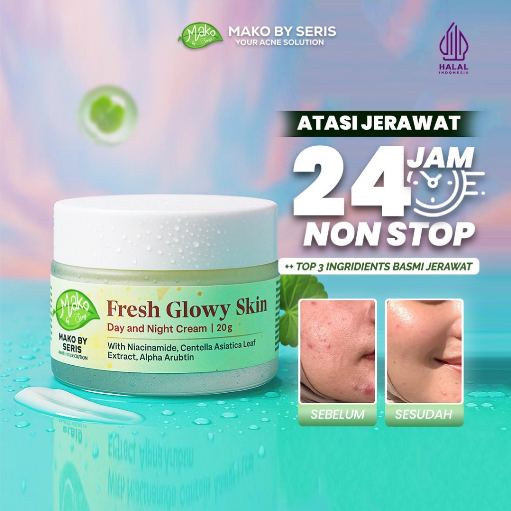 Jual Mako by Seris Moisturizer Fresh Glowy Skin Day Cream Night Cream ...