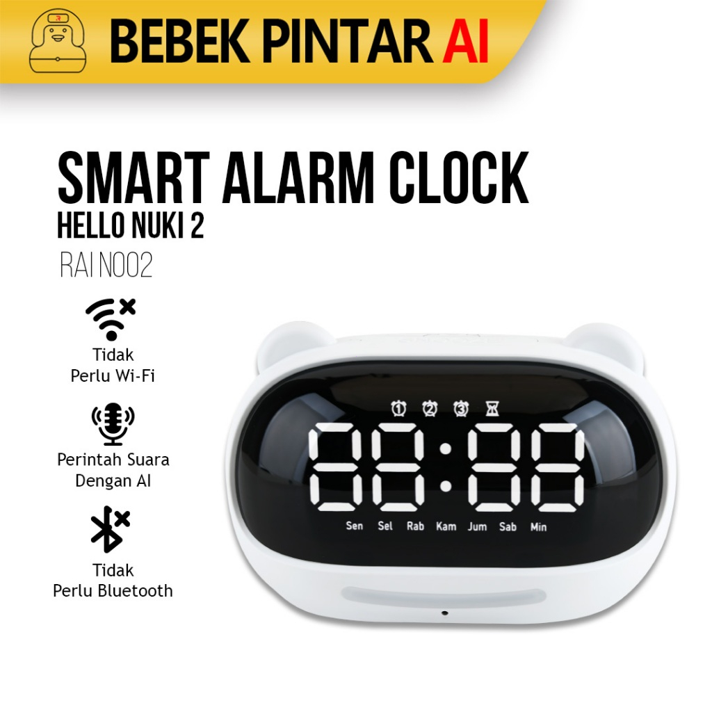 Jual Ripple Smart Voice Alarm Clock Control AC Alarm Night Lamp With ...