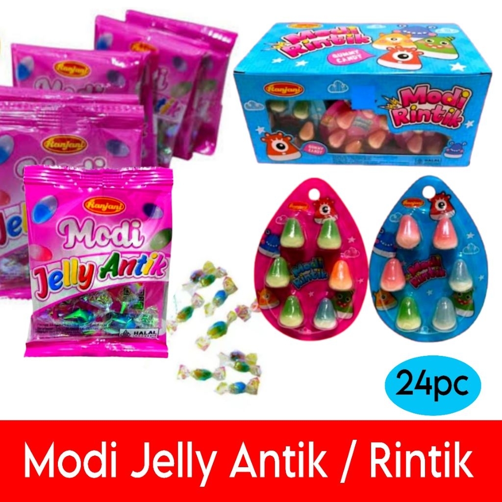 Jual Ranjani permen Modi Rintik Jelly Antik isi 24pc | Shopee Indonesia
