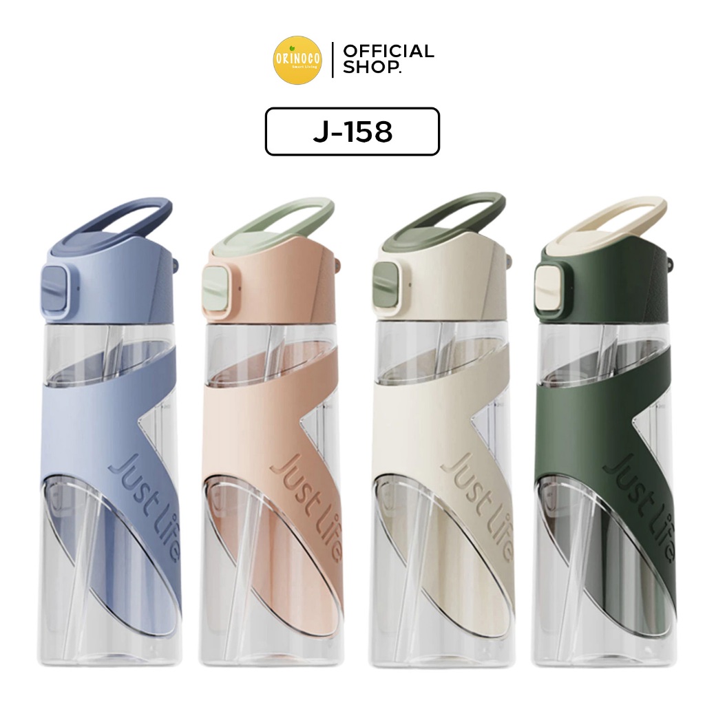 Jual Orinoco Botol Minum Plastik Tritan Novo Sport Bottle 550 ML Straw ...