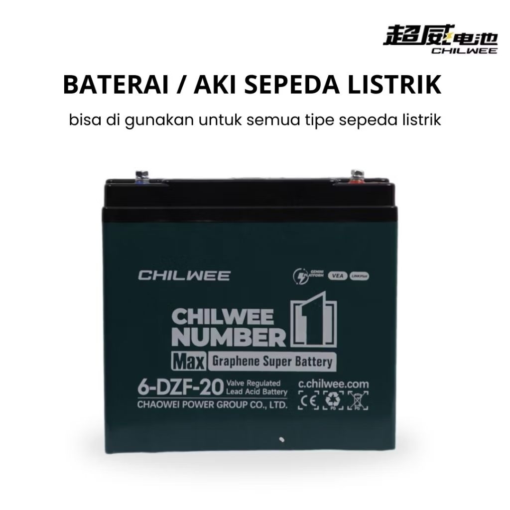Jual Aki Chilwee Number 1 Max 6-DZF-20 48/20Ah Original | Shopee Indonesia