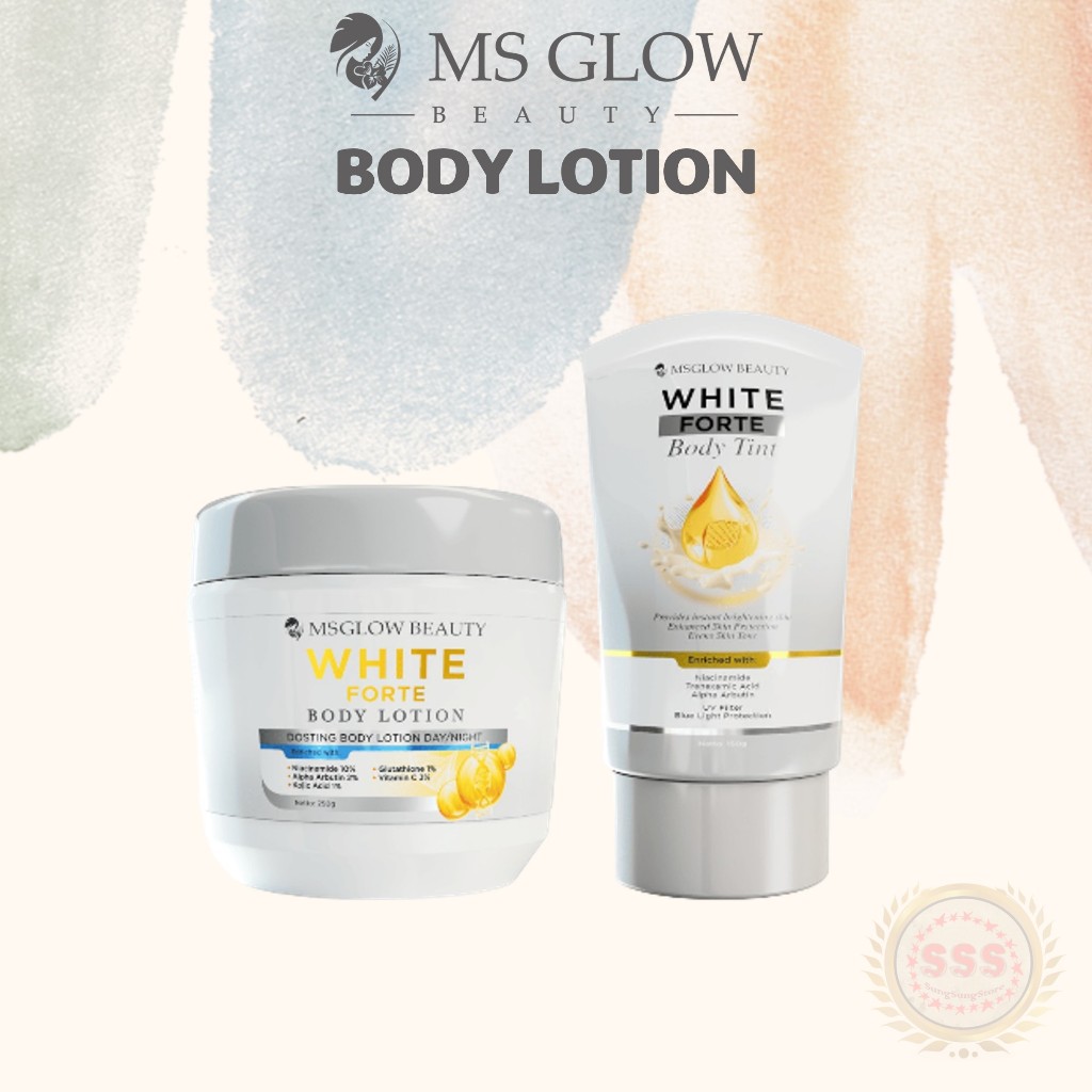 Jual MS GLOW BEAUTY Hand Body Dosting / Body Tint Pelembab Badan Body ...