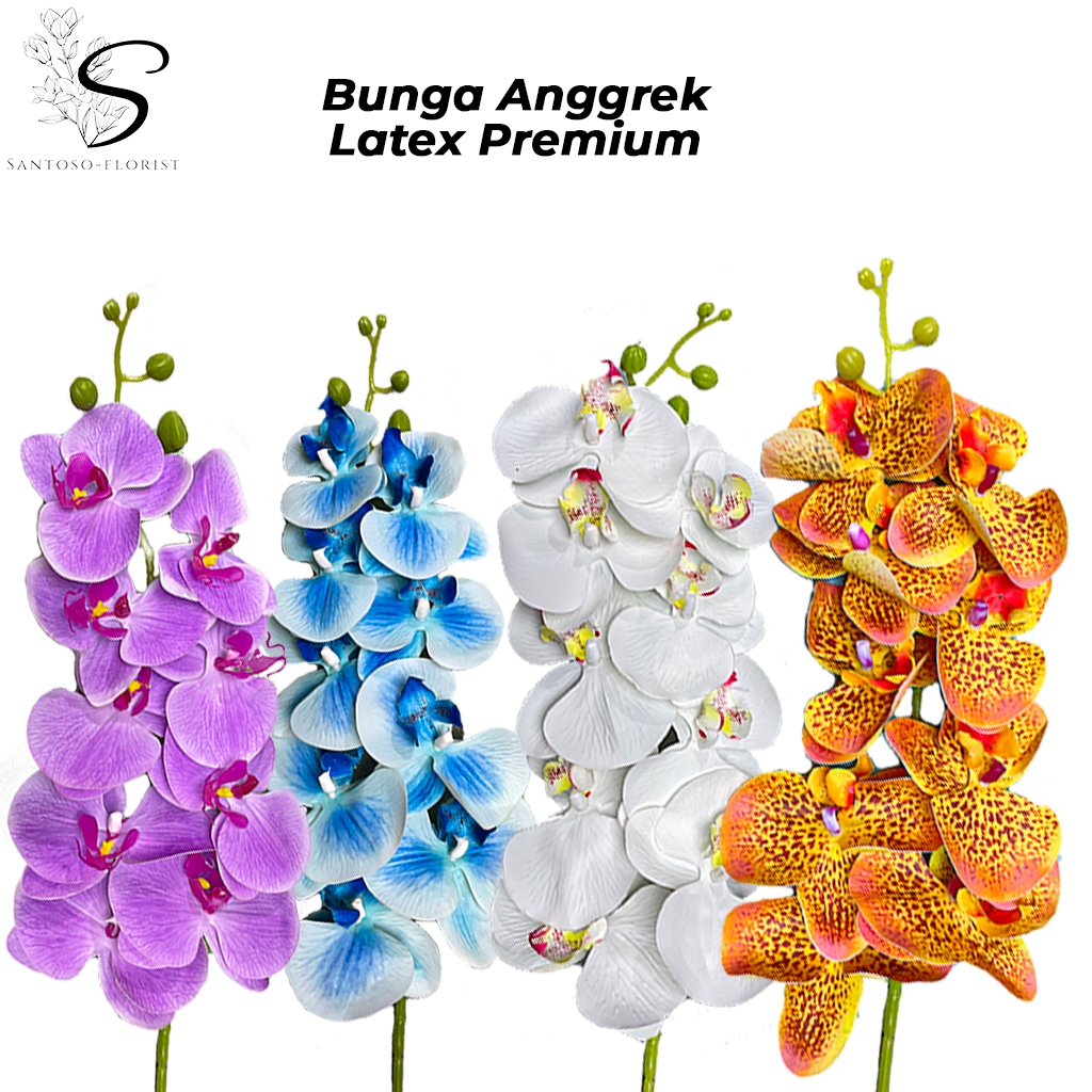 Jual Bunga Anggrek Latex Premium - Bunga Artificial - Dekorasi Bunga ...