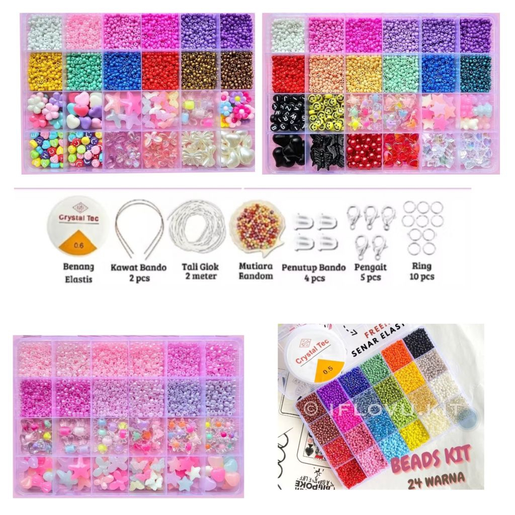 Jual Gratis ongkir !!! DIY Manik Manik Set Aesthetic - 1 Set DIY Manik ...