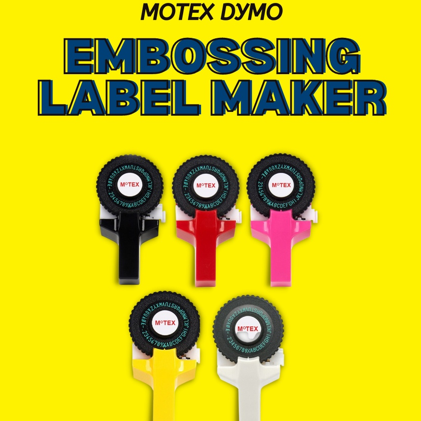 Jual Mesin Cetak Label Timbul MOTEX Dymo / Label Maker Embossing Manual ...